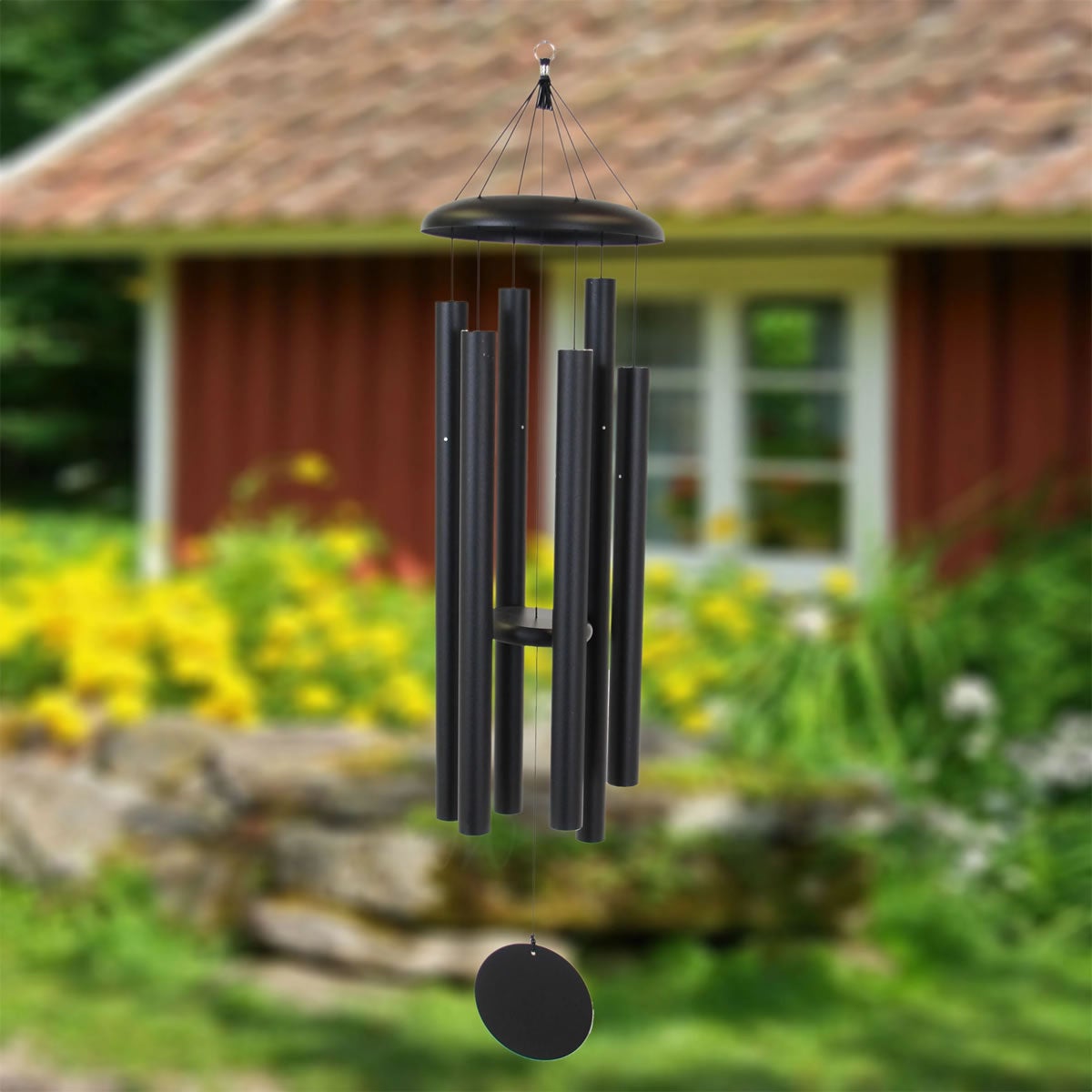 CORINTHIAN BELLS 56 INCH BLACK WIND CHIME - SCALE OF G | Pleasant ...